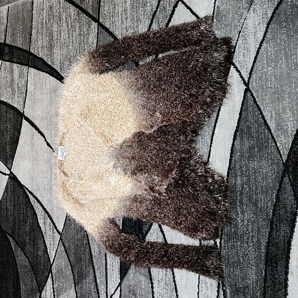 Emma G | Sweaters | Emma G Shimmer Tricolor Ombre Open Fluffyknit ...